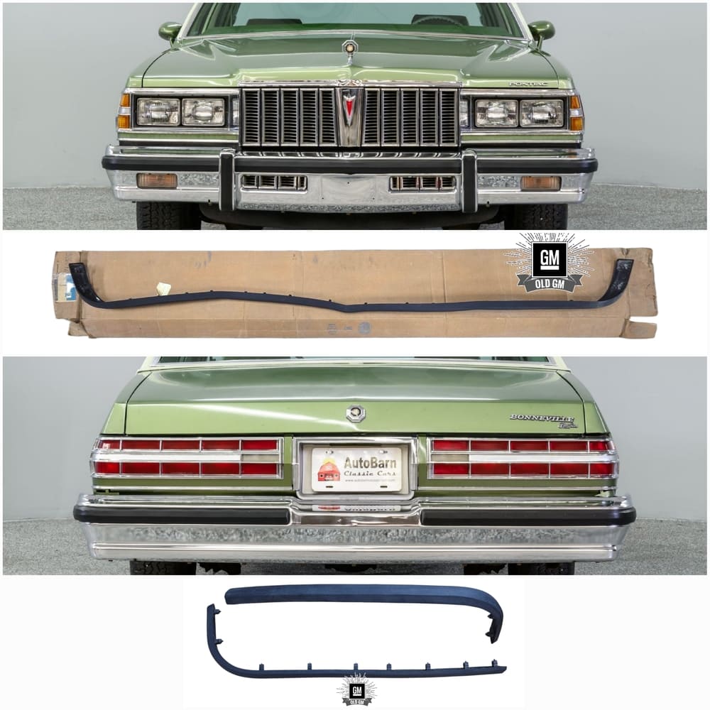 NOS GM 77-79 Catalina & Bonneville Front & Rear Bumper Impact Strips ...
